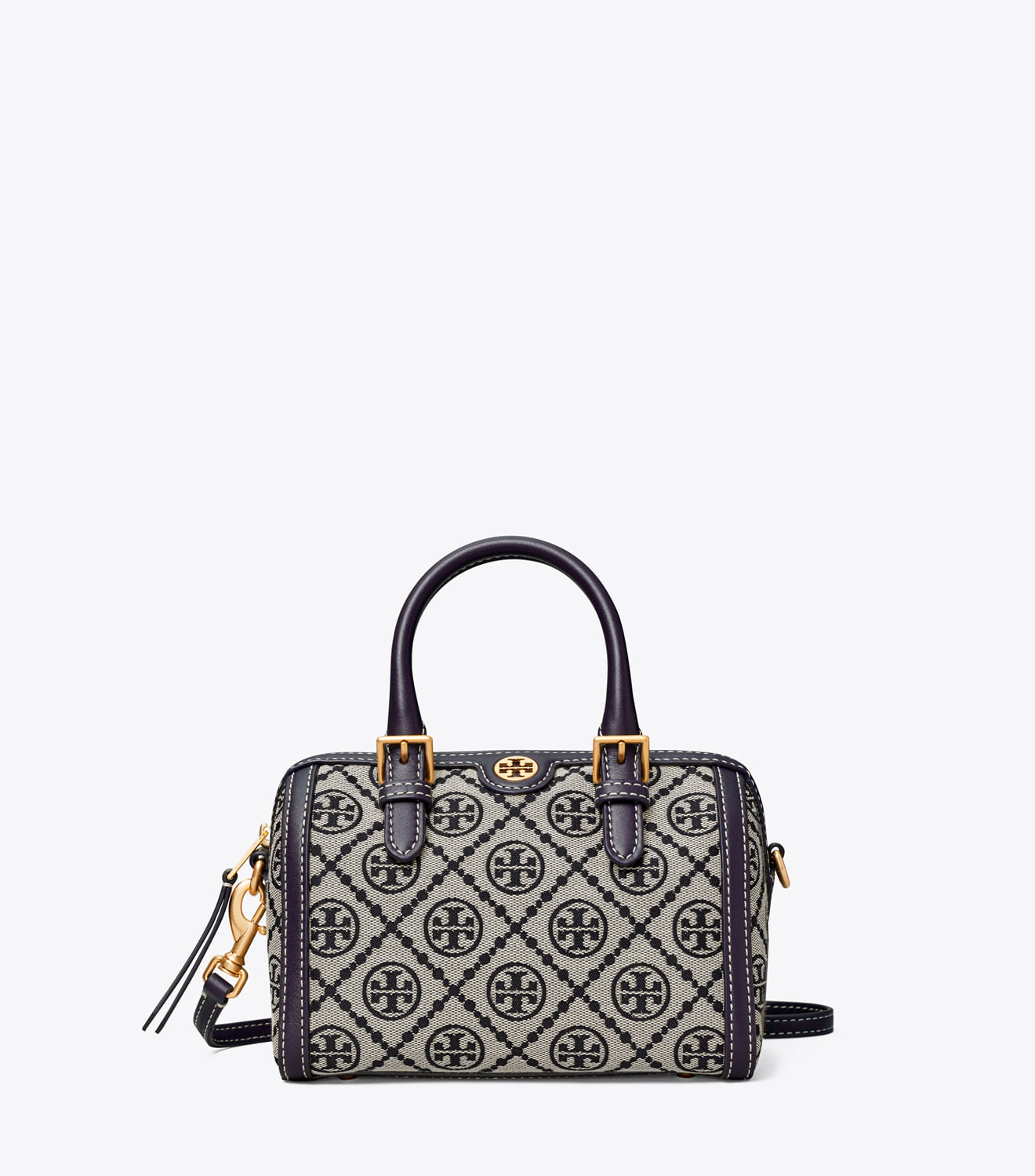 Bolsa T Monogram Baú Mini Tory Navy - Tory