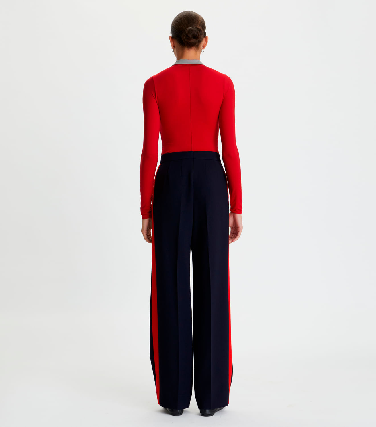 Calça Scuba Track De Lã Dark Navy / Radiant Red - Tory