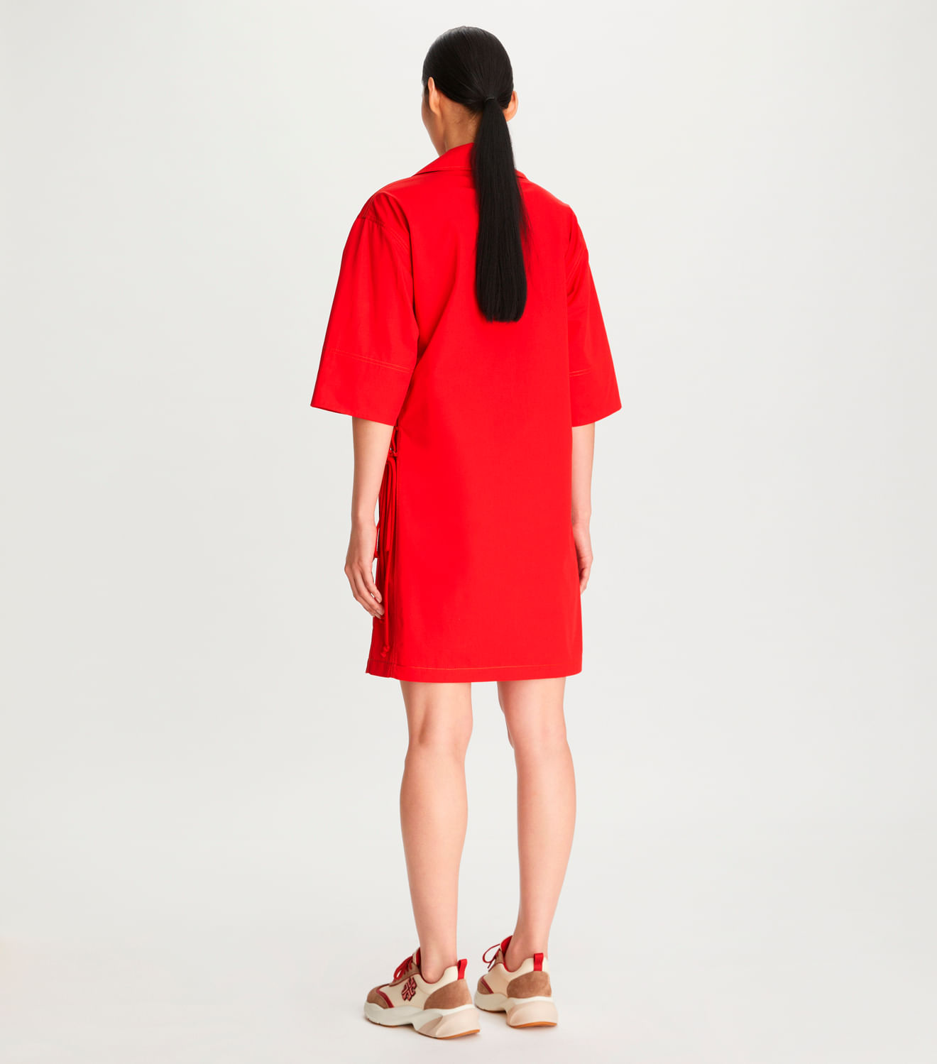 Vestido Heart Logo Poplin Royal Red - Tory